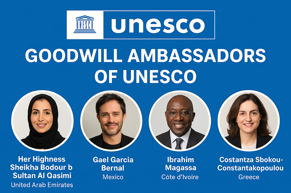 UNESCO Appoints Four New Goodwill Ambassadors for Culture